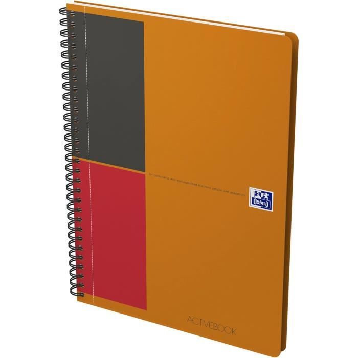 Cahier International Activebook B5 Ligné 6Mm 160 Pages Reliure ...