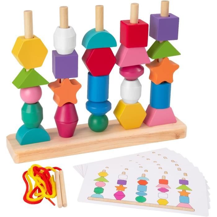 Jeu de formes en bois - Montessori - Jouet éducatif pour l'éveil et l ...