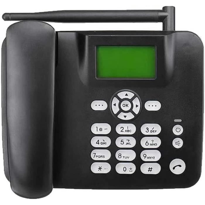 Téléphone fixe sans fil 4G Support de téléphone de bureau GSM 850-900 ...