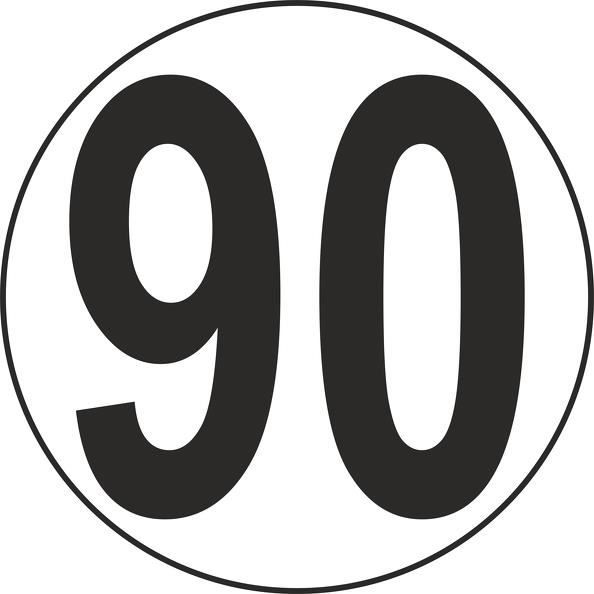 Autocollant sticker macaron adhesif disque limitation vitesse camion 90 ...