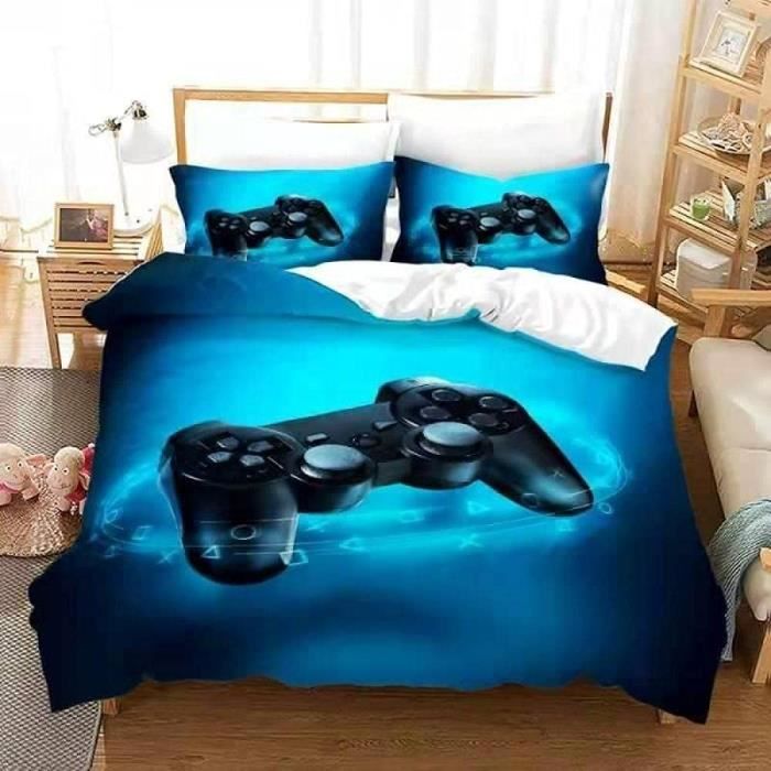Parure de couette Gamer - Marque - Noir - Fantaisie - Synthétique ...