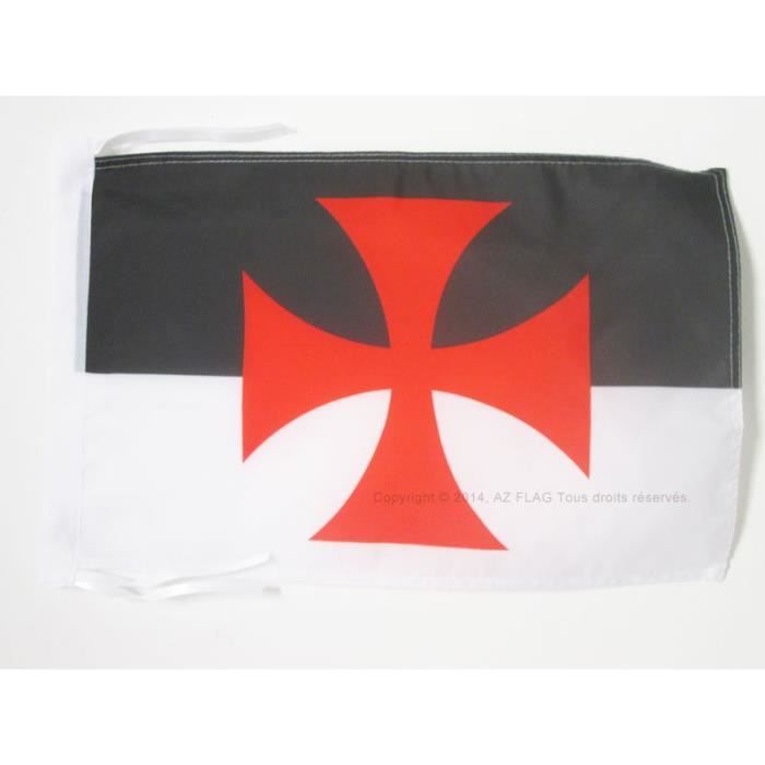 Drapeau Templiers Baussant 45x30cm - ordre du Temple Beaucent Haute ...