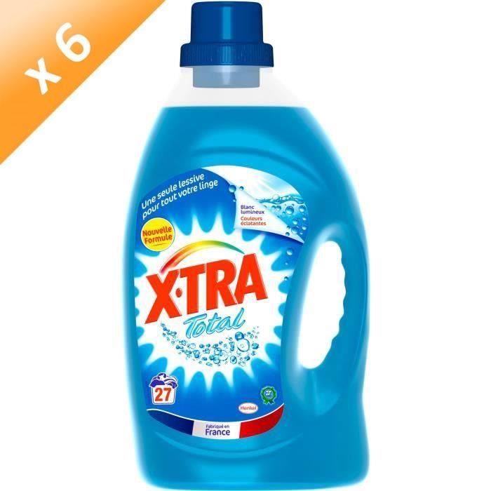 XTRA Lessives liquides Total - 1,890 L - 27 lavages - Lot de 6 ...