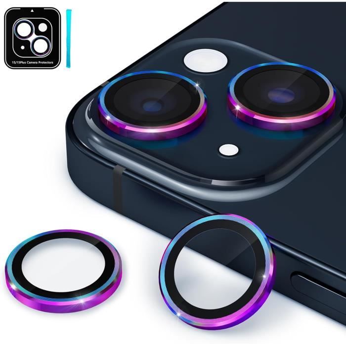 Protection Objectif Caméra Arrière Pour Iphone 15 6,1 Pouces & Iphone 15 Plus 6,7 Pouces ...