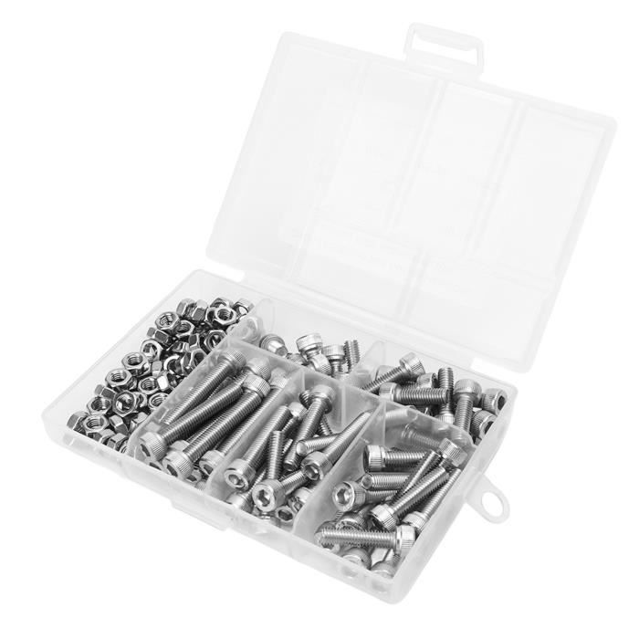 EJ.life jeu d'écrous à vis à six pans creux 150 pièces Kit d'écrous à ... EJ.life jeu d'écrous à vis à six pans creux 150 pièces Kit d'écrous à ...