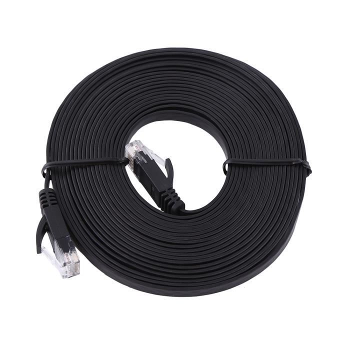 Fdit Câble LAN RJ45 CAT6 RJ45 CAT6 Ethernet réseau plat LAN câble UTP ...