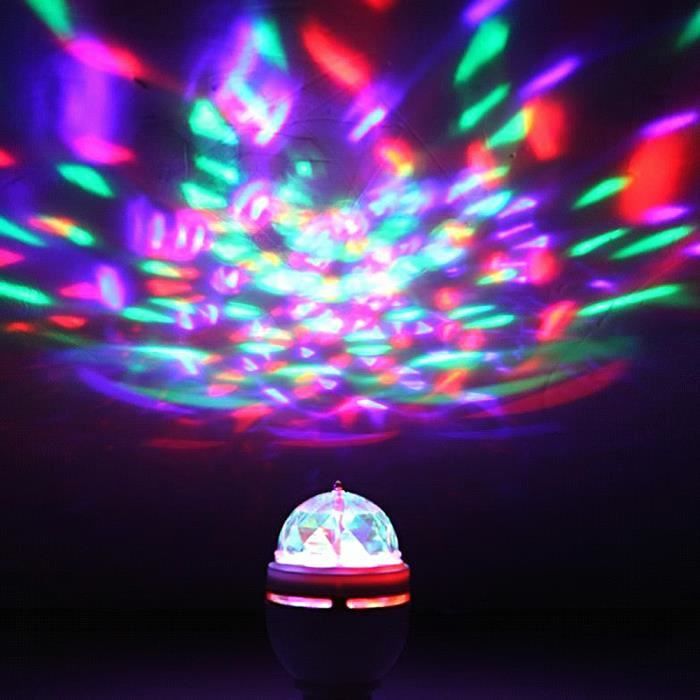 Ampoule E27 3W AC85 260V 3 LED Full Color Rotating RGB LED Spot Lampe LED Light Party Cdiscount Bricolage