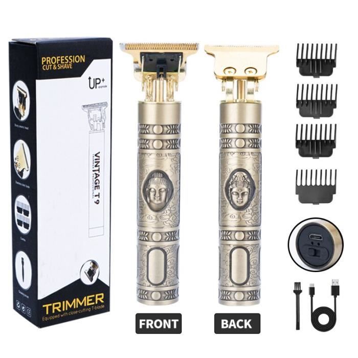 Tondeuse électrique T9 pour hommes, Rechargeable par USB, sans fil pour couper les cheveux A4 ...