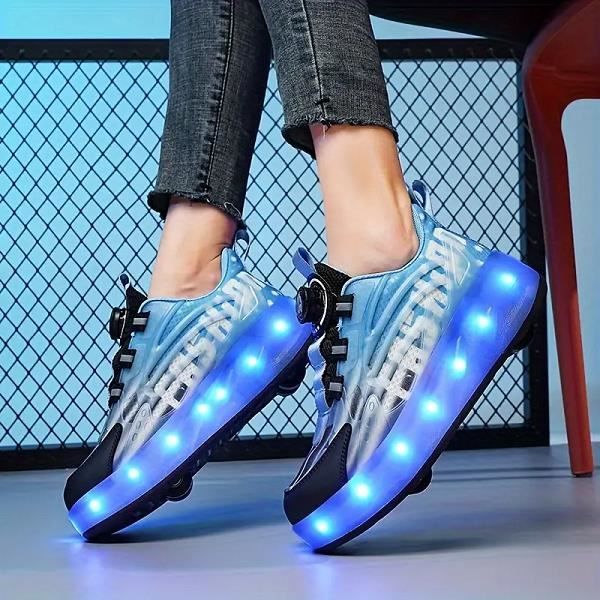 Patins à roulettes lumineux LED - AMOUNE - Pour enfant - Boucle ...