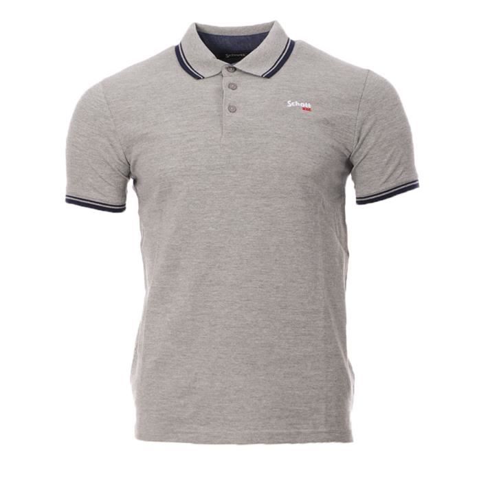 Polo Gris Homme Schott Bryan Grey - Cdiscount Prêt-à-Porter