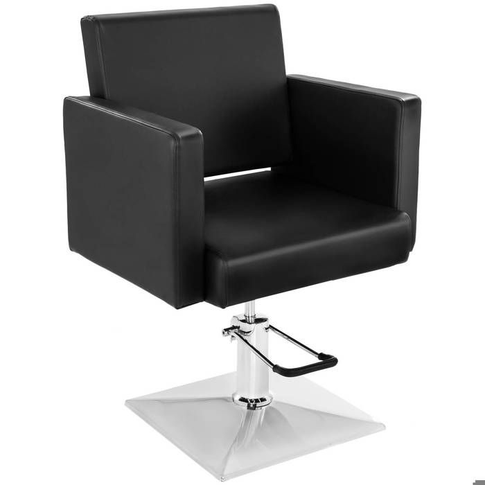 Fauteuil De Barbier Physa Bedford Black Similicuir Noir Hauteur