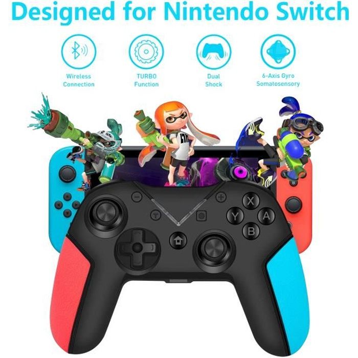 PIMPIMSKY Manette sans fil Bluetooth pour Nintendo Switch Pro NS-Switch Pro manette de jeu pour ...