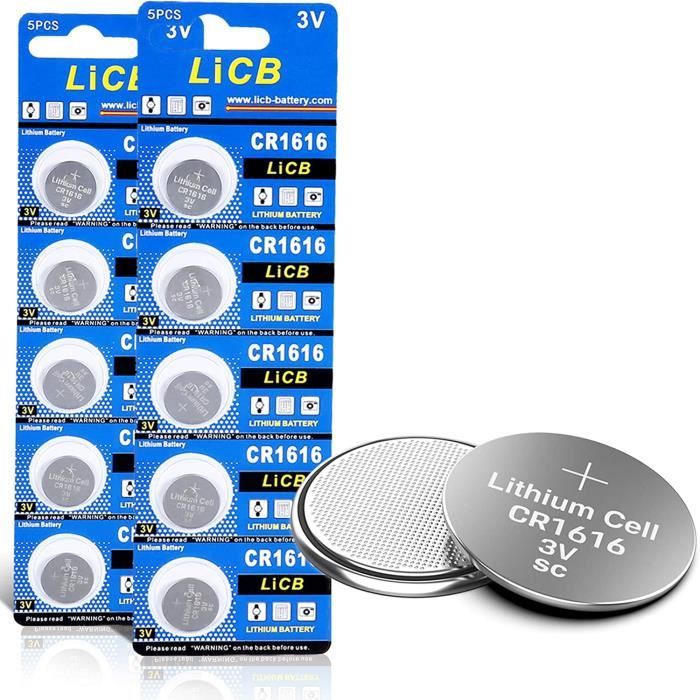 LiCB CR1616 Lot de 10 piles boutons, au lithium, 3 V67 - Cdiscount Jeux - Jouets