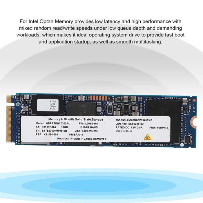Tbest SSD M.2 2280 Intel Optane H10 32+512GB PCIe 3.0 - Cdiscount ...