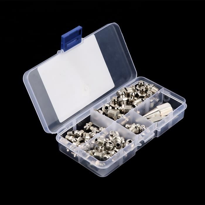 Tbest Grease Nipple Fittings, Grease Nipple, Iron Nickel Plating ...