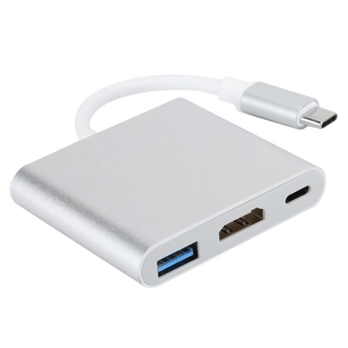 TMISHION Hub de type C Hub USB 3.1 Hub multifonction 3 en 1 vers ...