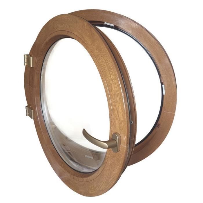 Fenêtre ronde à la française gauche 650 PVC Chêne Doré - Cdiscount ...