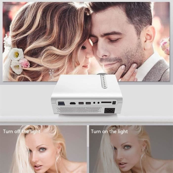 Mini projecteur - CHICHENG - A303 - 2000 lumens - 1080p HD - 50 à 130 ...