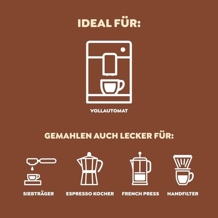 Melitta BellaCrema La Crema Café en grain 1kg, non moulu, café en grain ...