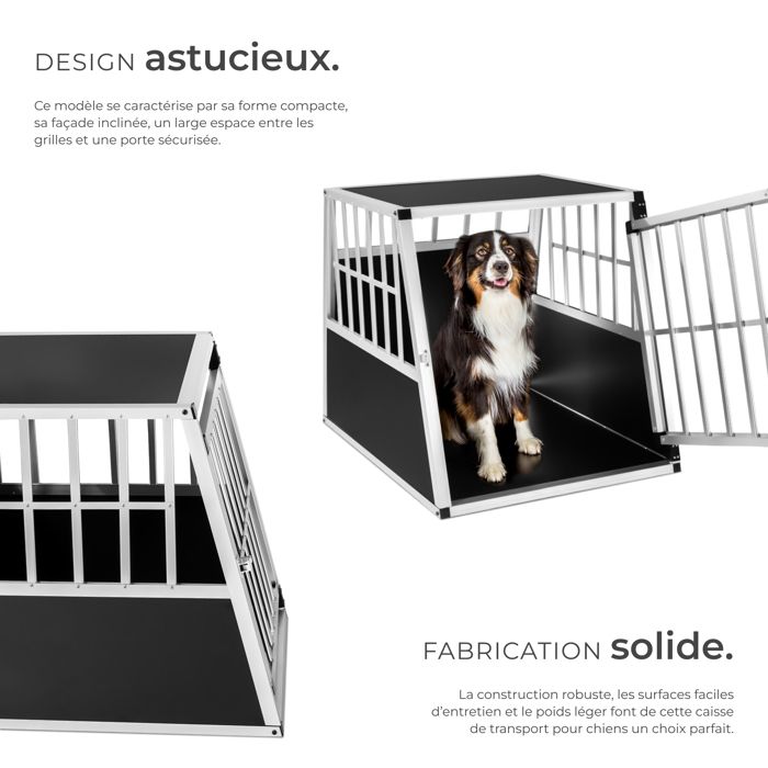 Cage de transport - TECTAKE - Caisse de transport pour chien SCHNUBI en ...
