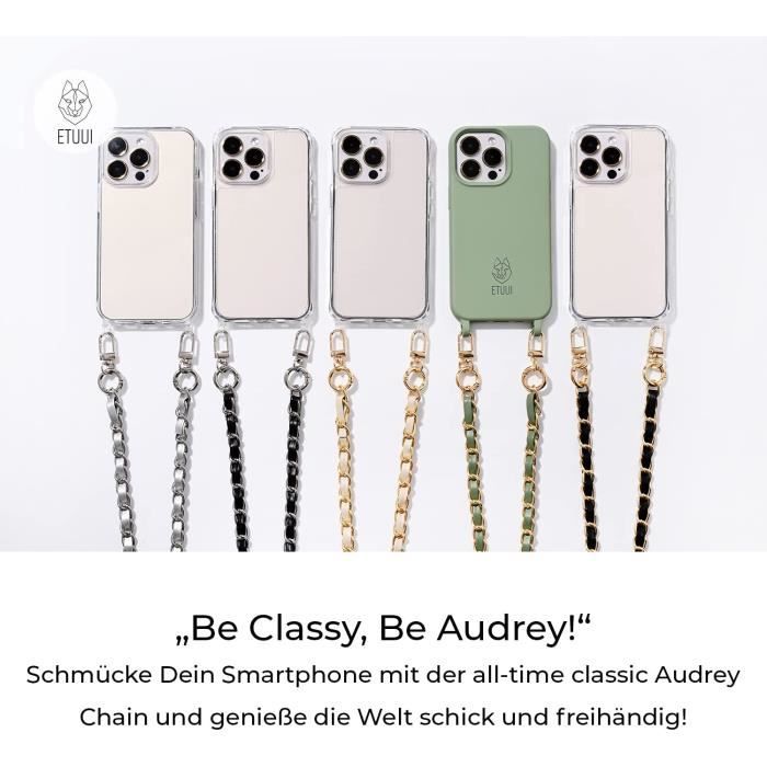 Chaîne Universelle Pour Portable Audrey Chain Long Or Bleu Clair Chaîne ...