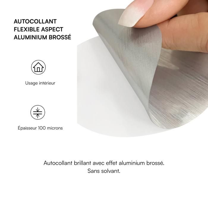 Pictogramme Cabine d'essayage Q0176Adhésif aspect aluminium ...