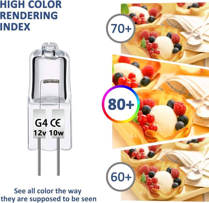 G4 10w 12v G4 10w 12v Paquet de 12 Ampoules Halognes G4 12V 10W ...