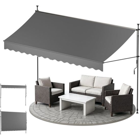 Sol Royal Store Banne Manuel sans Percage 3m – Store Balcon Enrouleur ...