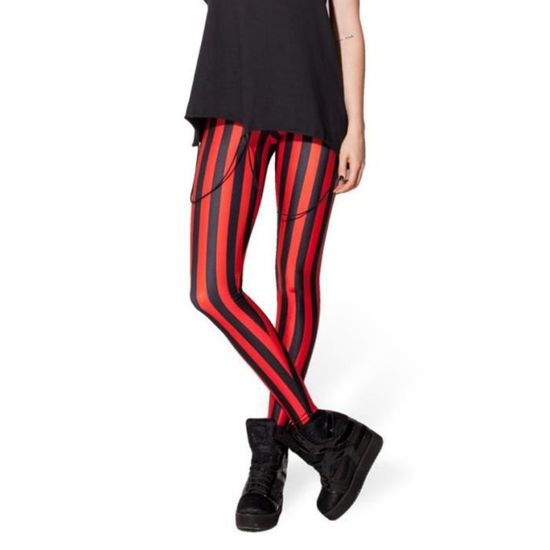 Femme Leggings Pantalons de Crayon Punk Impression Collant Stretch ...