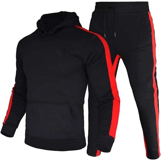 Survêtement Homme - Activewear - Sweat à Capuche et Pantalon - Noir ...