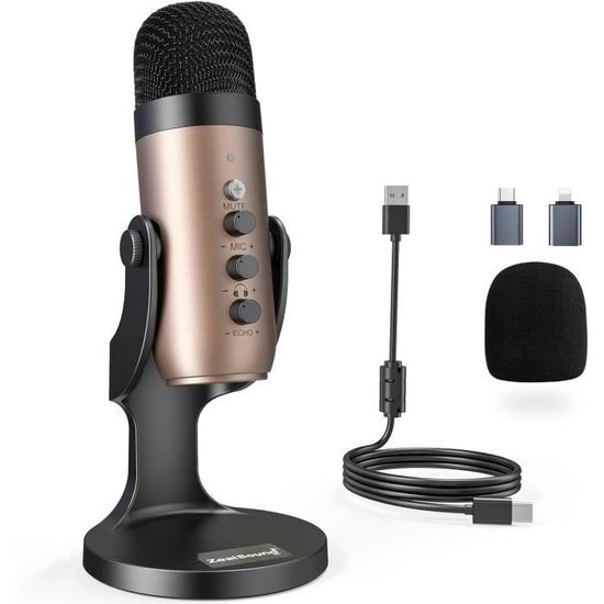 Microphone Usb, Micro Gaming À Condensateur Pour Pc Téléphone Ps5, Avec ...