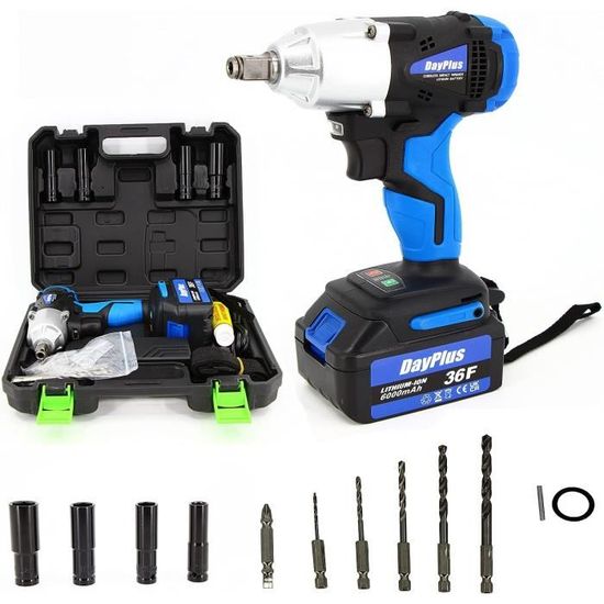 3 En 1 Boulonneuse A Choc Electrique 1-2 Pouce - 3200 Tr-Min, 420N.M ...