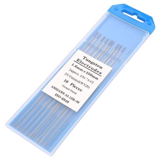 YOSOO Électrode de tungstène d'yttrium 10pcs WY20 2.0% Yttrium Tungstène Électrode Pointe Bleue ...