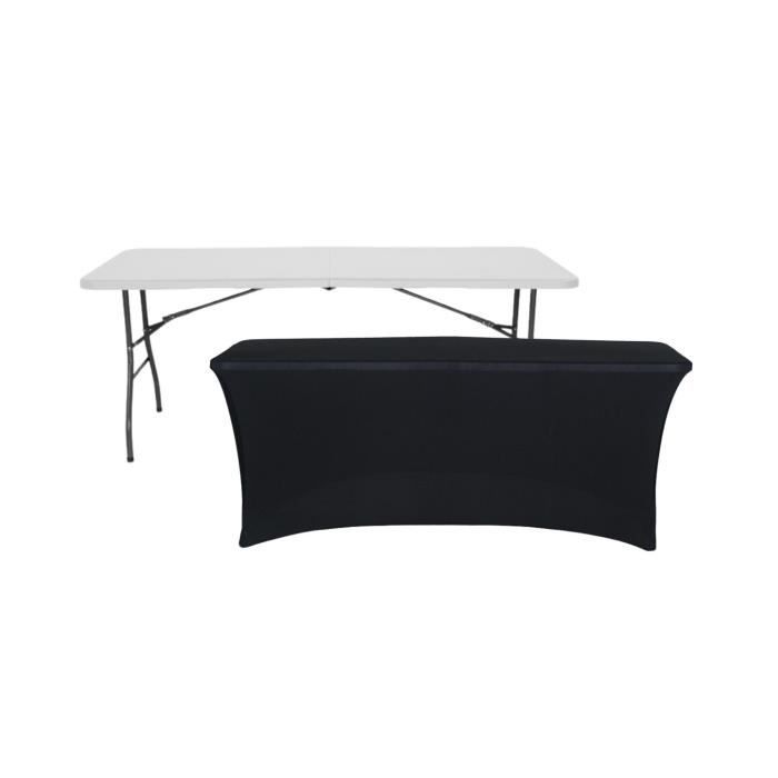 Table pliante - 7H SEVEN HOUSE - 240cm Blanc - Housse Traiteur ...