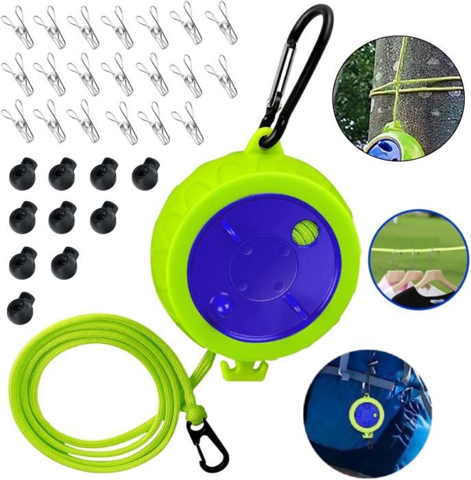 Corde Linge Portable Rtractable Fil Linge Camping Corde a Linge ...