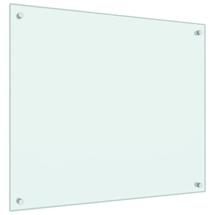 "Printemps 2026 Soldes"Blanc Dosseret de cuisine Blanc 70x60 cm Verre ...