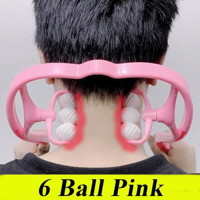 6 boules rose-Masseur Cervical Cellulites Cervicales Rouleau Masseur ...