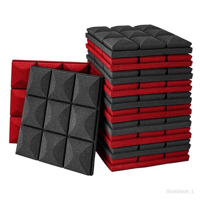 Panneaux acoustiques - Haute Performance - 12x12 pouces - Mousse noire ...
