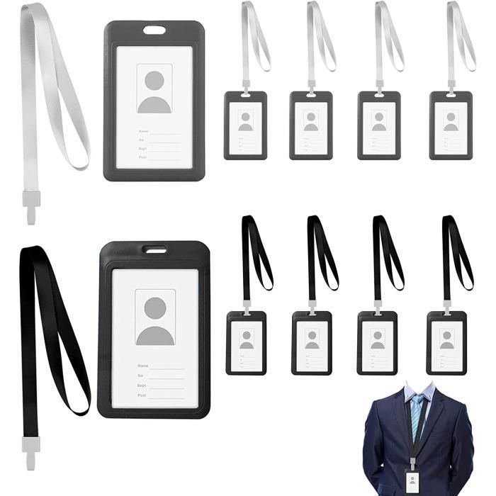 Double Face Porte Badges 10 Pièce Amovible Vertical Porte Badge Porte ...