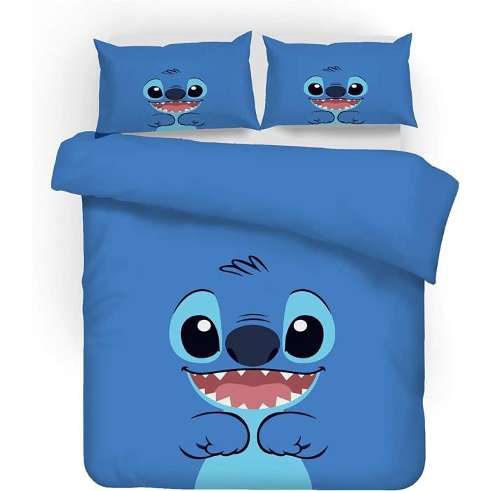 ZHMAO Parure de lit pour adolescents Lilo et Stitch en microfibre ...
