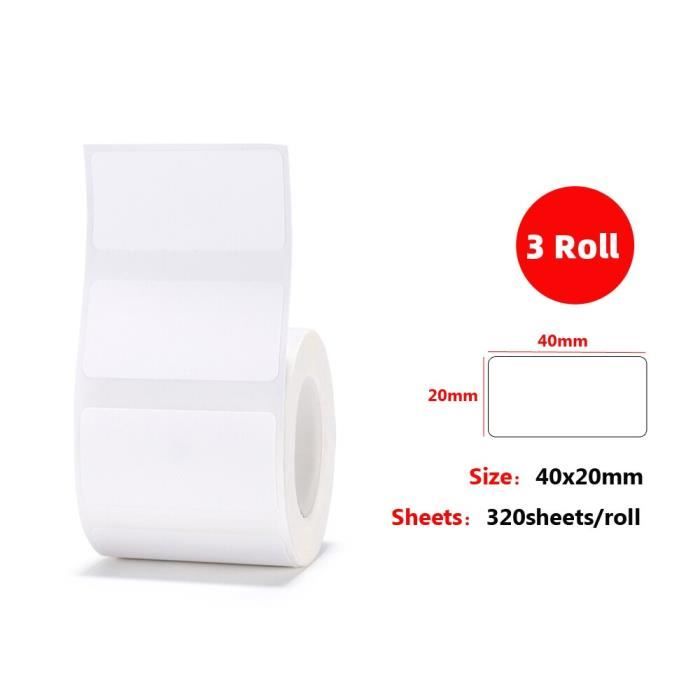 Étiquettes autocollantes imprimables multi-usages, 3 rouleaux, pour ...
