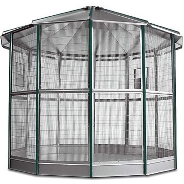 GÓMEZ Y CRESPO Volière Galvanisée 12 Côtés avec accessoires pour ...