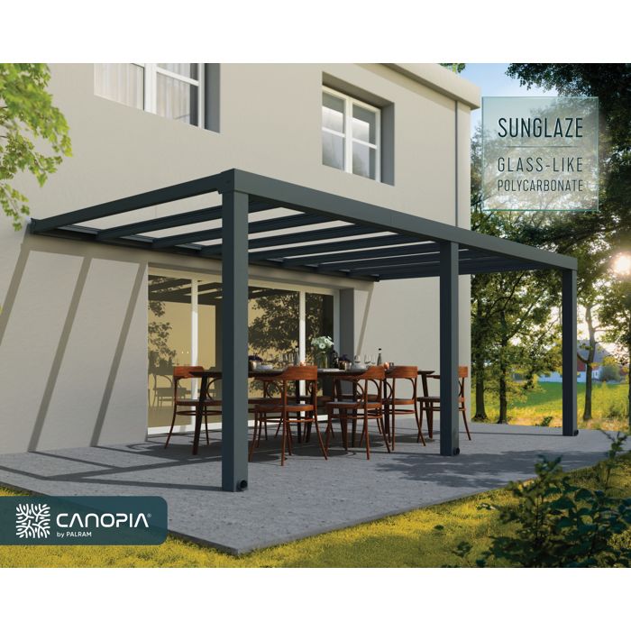 Canopia Pergola Stockholm 3.4X3.7 Grise - Cdiscount Jardin