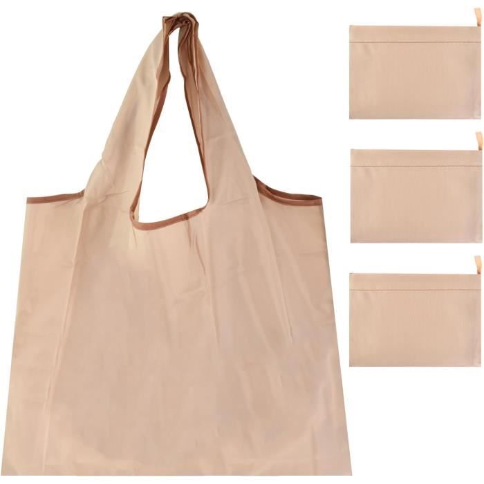 3 Pièces Sac De Courses Pliable En Tissu, Sac À Provisions Réutilisable ...