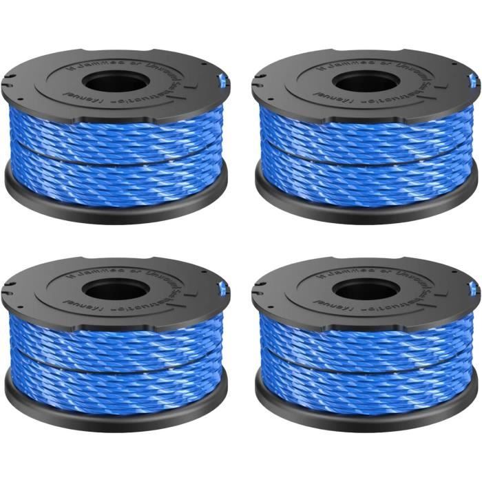 Lot de 4 bobines de fil pour débroussailleuse Black and Decker A6441, 1 ...