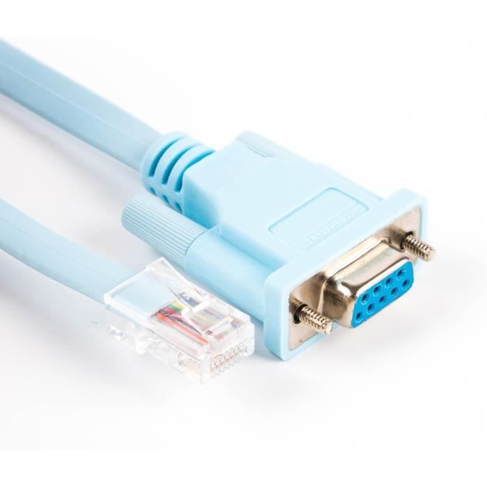 Câble USB RS232 vers RJ45 pour routeur Cisco, Huawei, etc. (USB DB9 ...