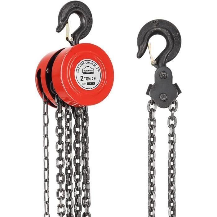 Palan Manuel à Chaine avec Crochet Robuste treuil a chaine 1 tonne ...