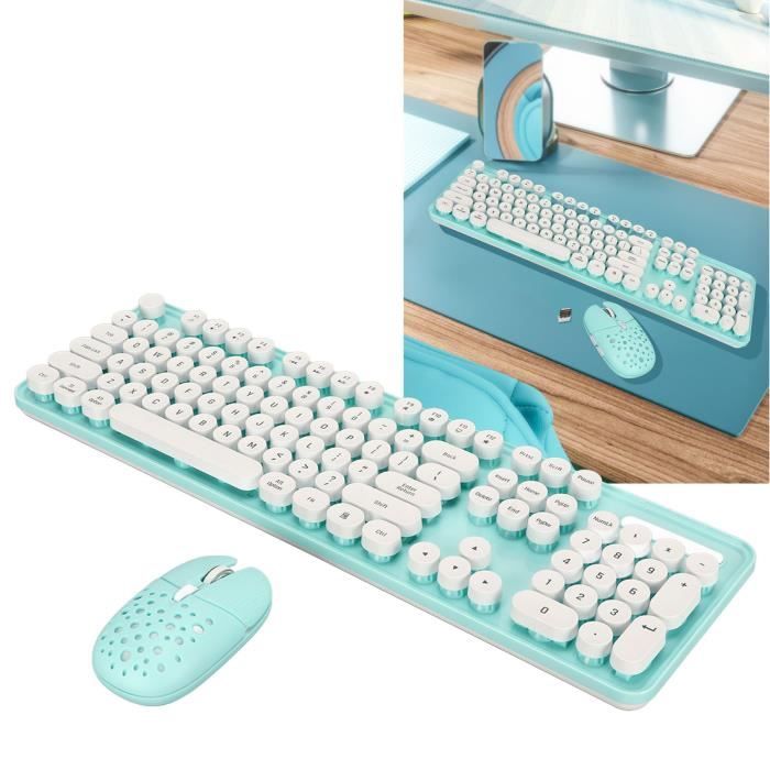 HURRISE clavier fil avec touches rondes HURRISE clavier souris fil ...