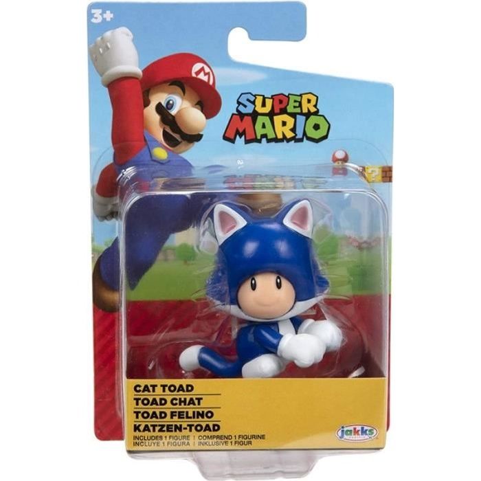 Figurine - NINTENDO - Toad chat - Super Mario - 4 points d'articulation ...