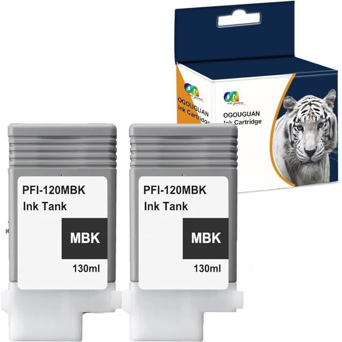 OGOUGUAN Compatible PFI-120MBK Noir mat Cartouches d'encre de remplacement Canon PFI120 PFI-120 ...